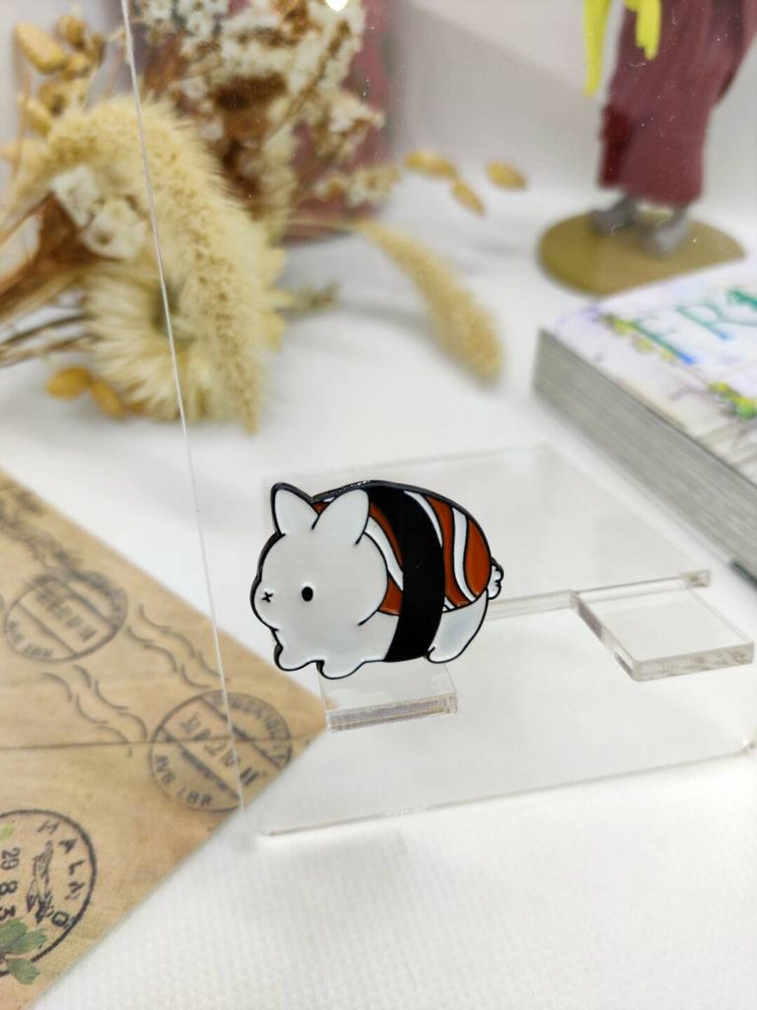 Kawaii Pins, Cute Kawaii Sushi White Bunny - Etsy