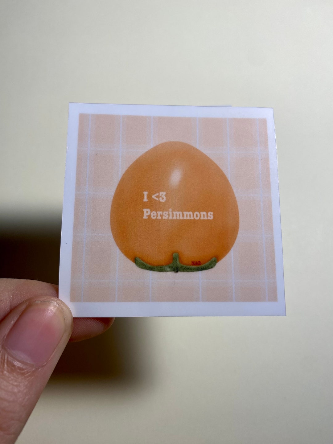 Persimmon Illustration Sticker Persimmon Lover Fruit - Etsy