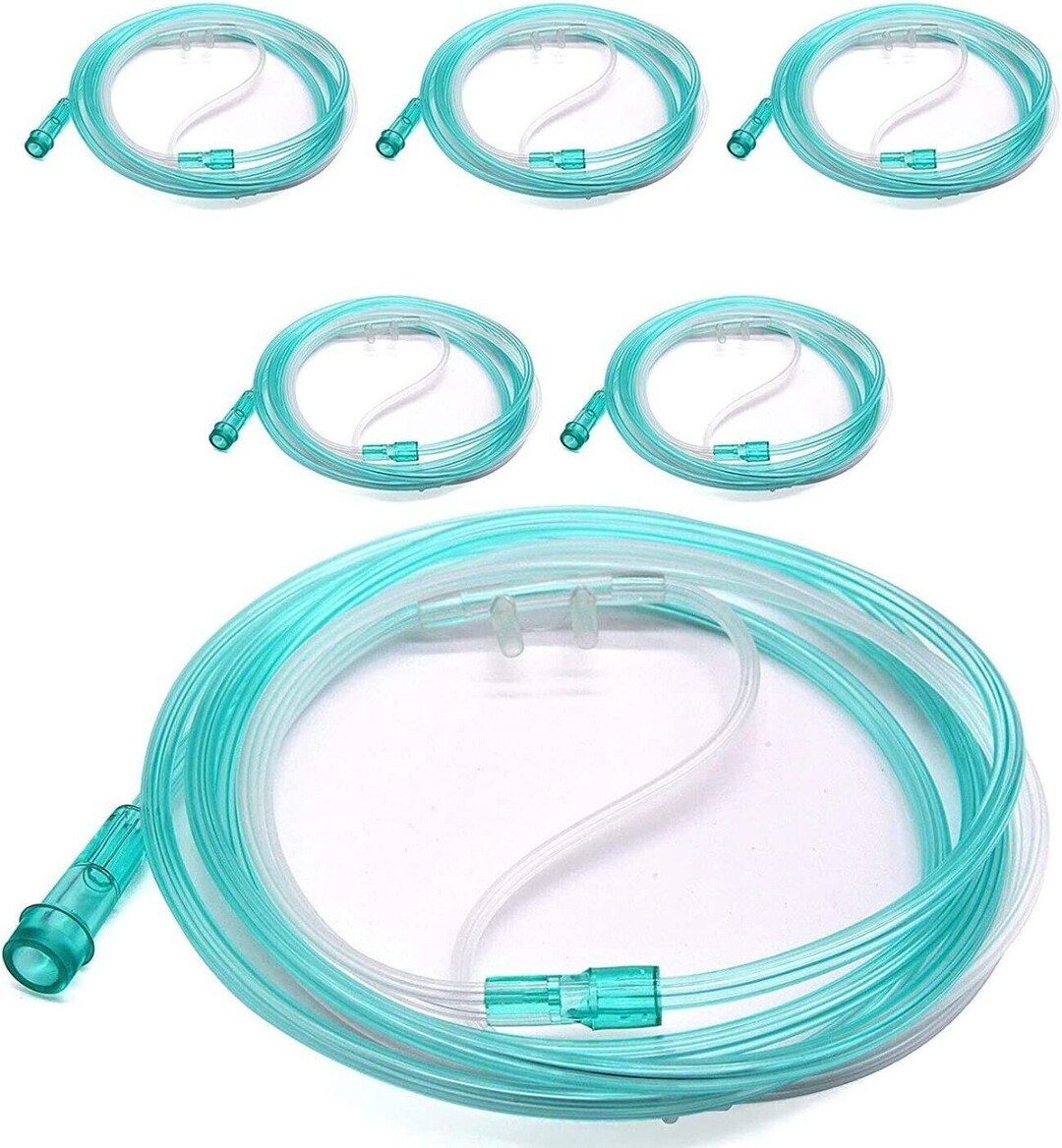 Set of 5 Clear CANROS7 7FT Soft Nasal Oxygen Cannulas Flexible Tips for ...