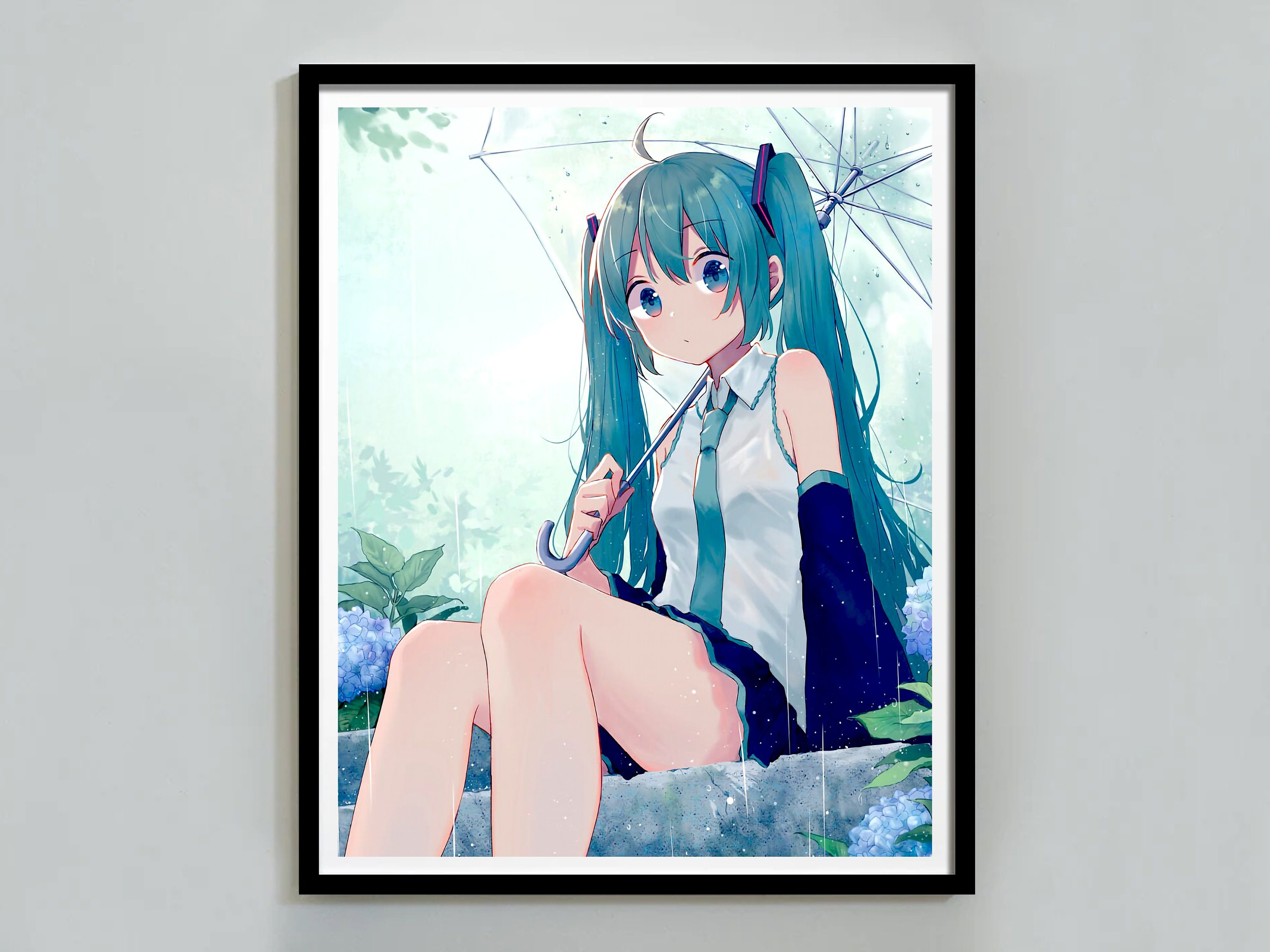 Hatsune Miku Print, Rolling Girl, Anime Poster, Girls Bedroom Decor ...