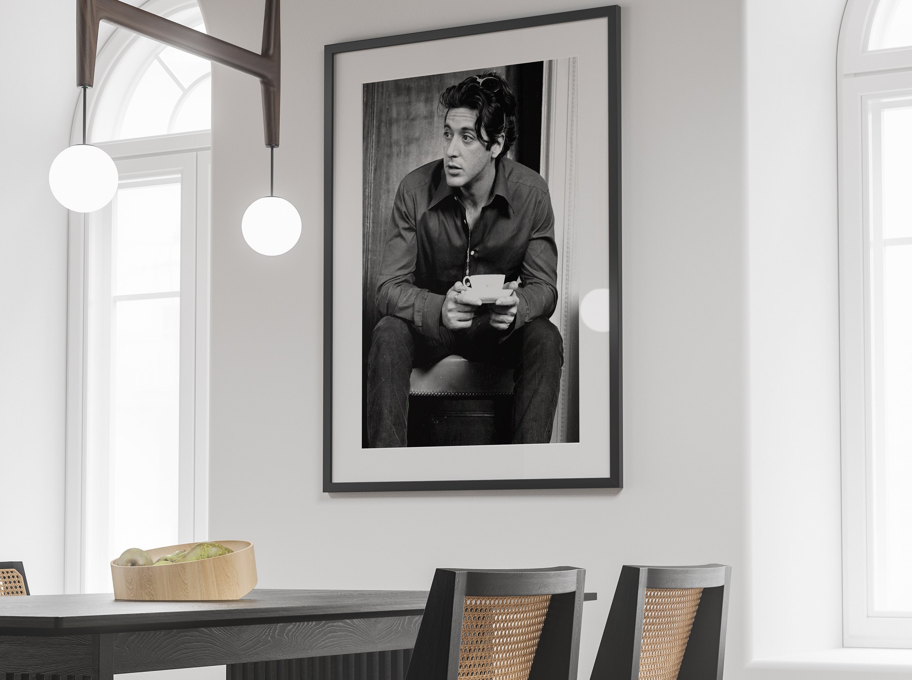 Al Pacino Poster, Black and White, Vintage Wall Art, Photography Print ...