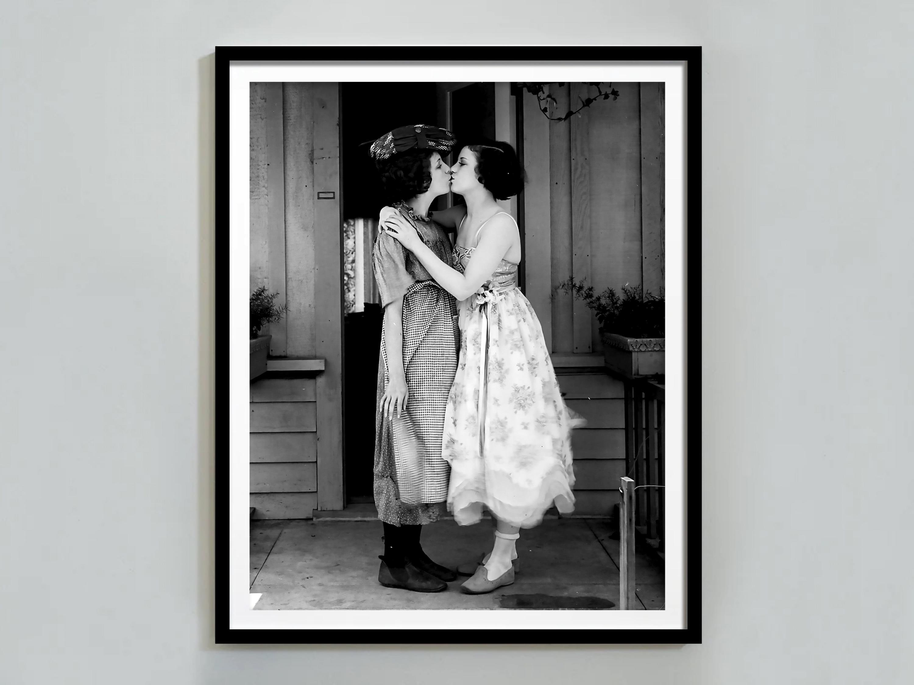 Lesbian Kissing Print, Feminist Poster, Black and White, Wall Art ...