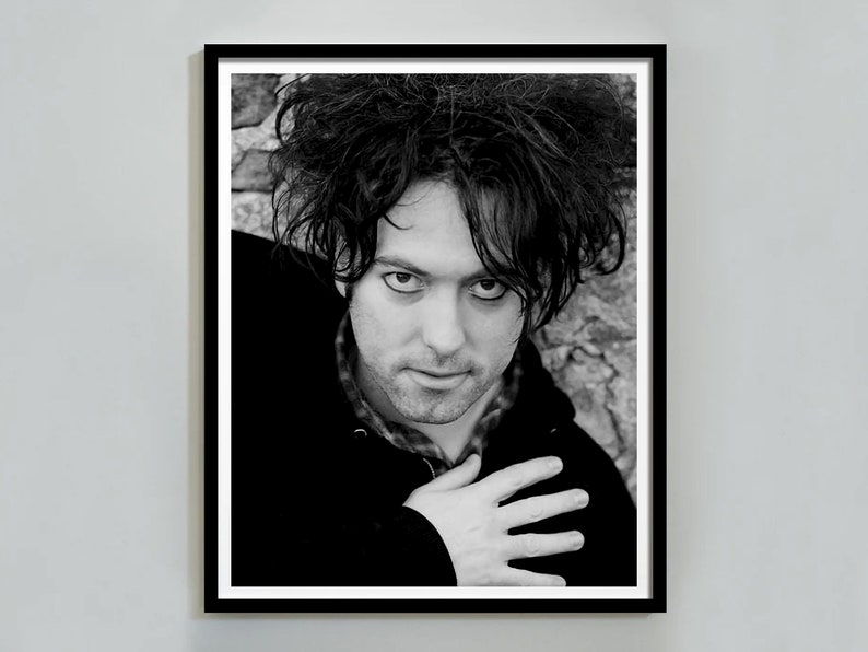 Robert Smith Poster, the Cure, Black and White, Vintage Print, Printable Music Wall Art, 1970s ...