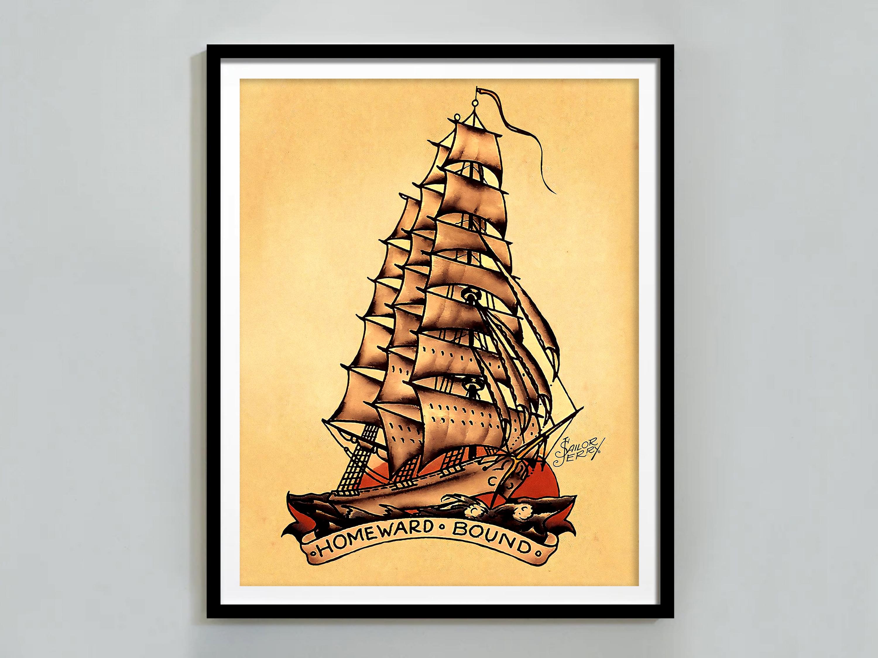 Sailor Jerry Schiff Zeichnung Seite 10 | Schiff Vektorgrafiken Und