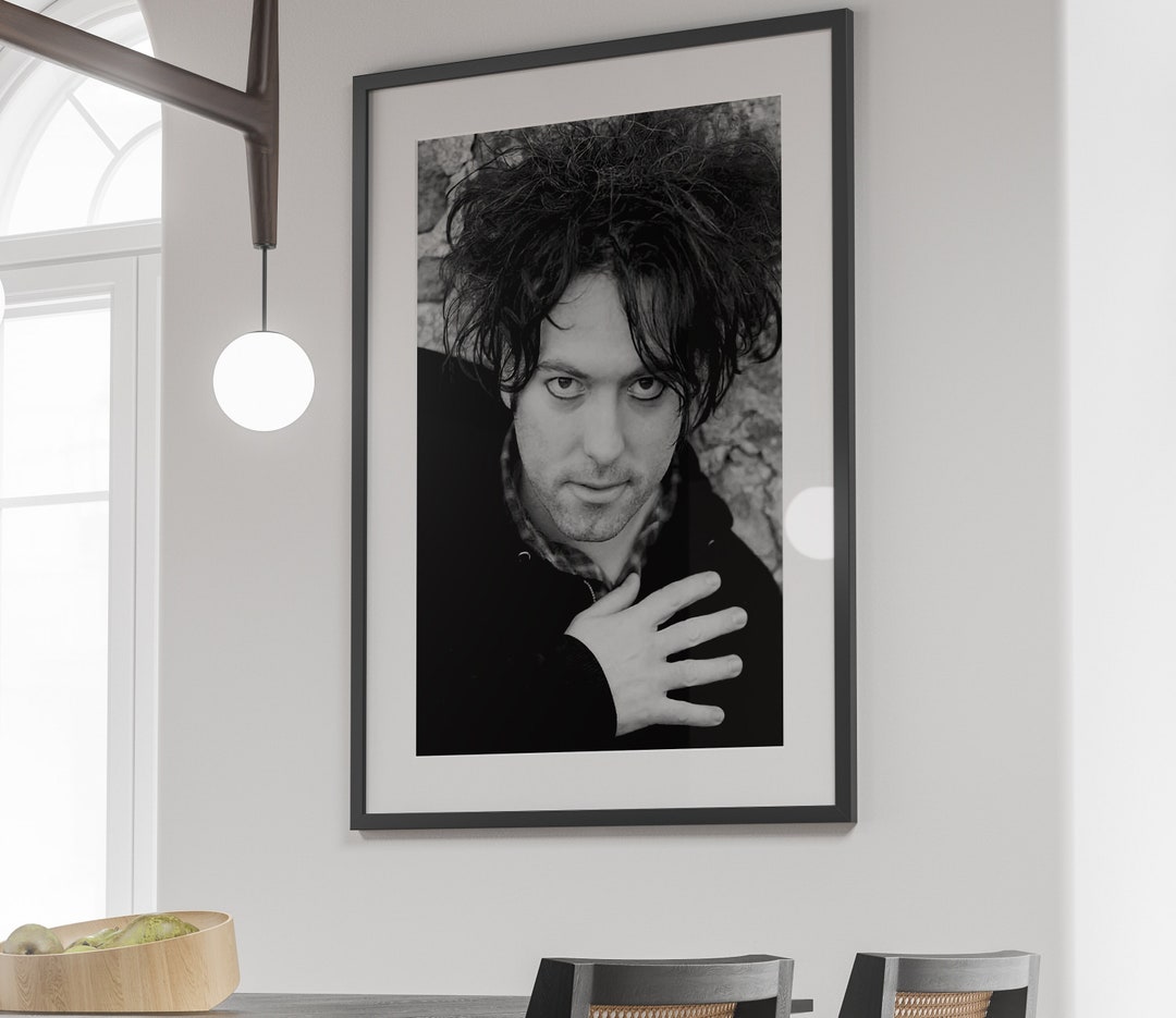 Robert Smith Poster, the Cure, Black and White, Vintage Print, Printable Music Wall Art, 1970s ...