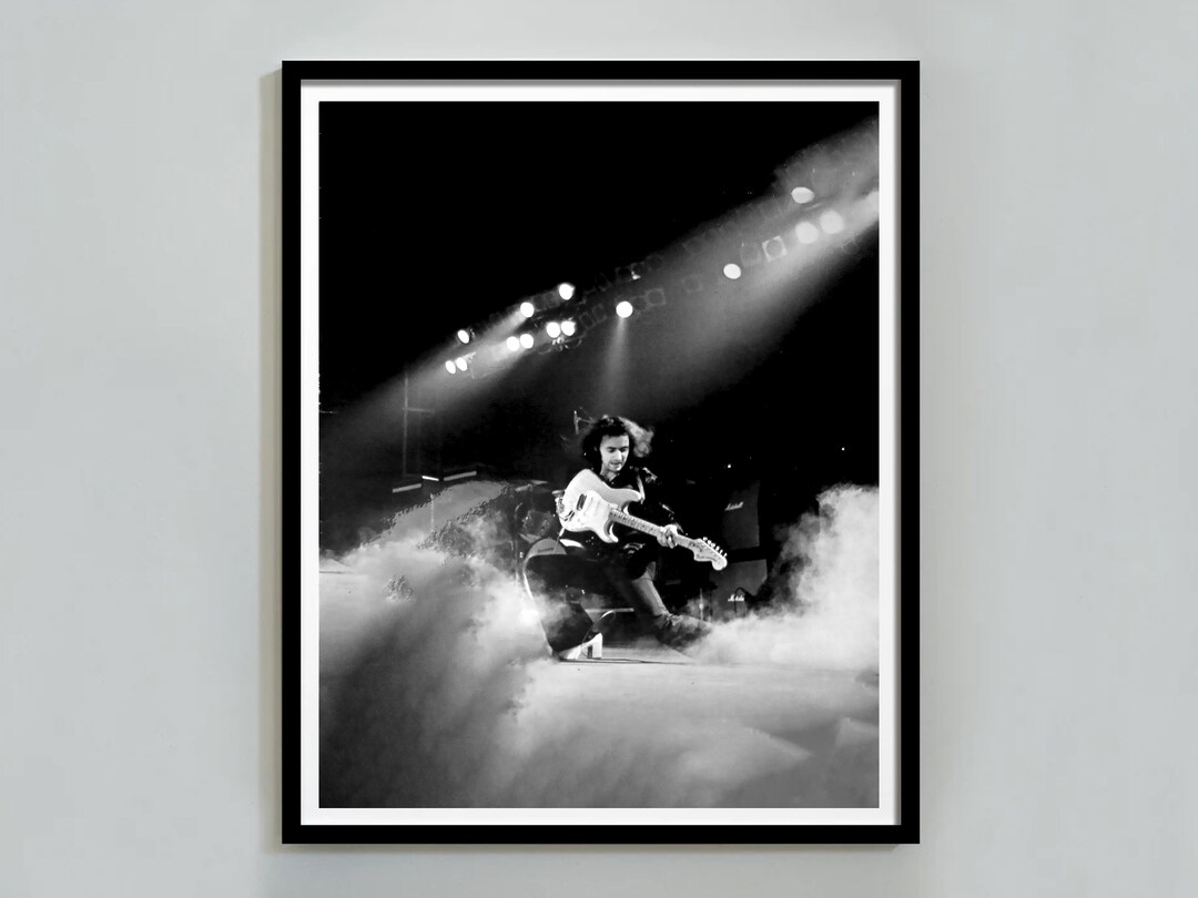 Ritchie Blackmore Poster, Black and White, Retro Music Print, Vintage ...