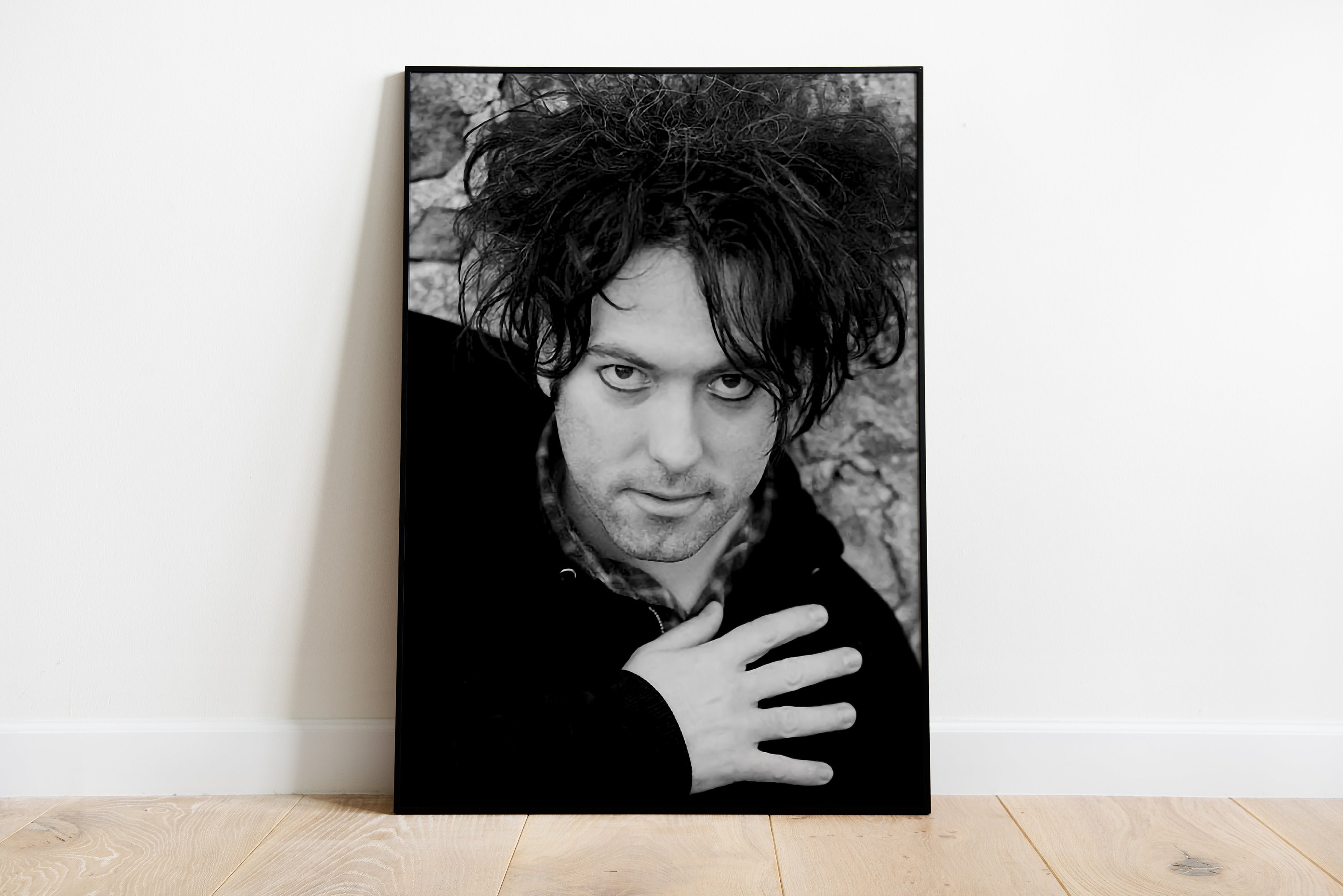 Robert Smith Poster, the Cure, Black and White, Vintage Print, Printable Music Wall Art, 1970s ...