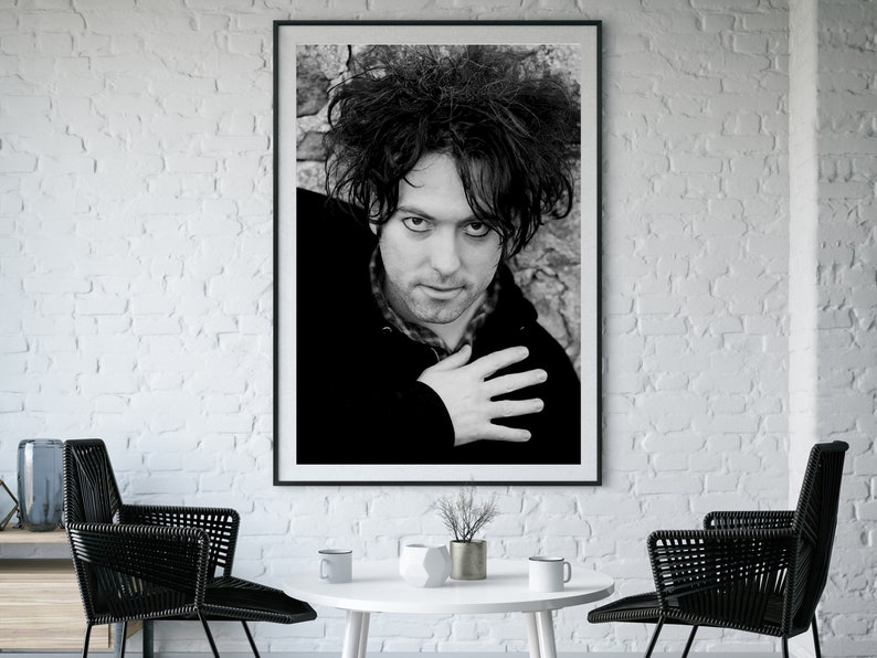 Robert Smith Poster, the Cure, Black and White, Vintage Print, Printable Music Wall Art, 1970s ...