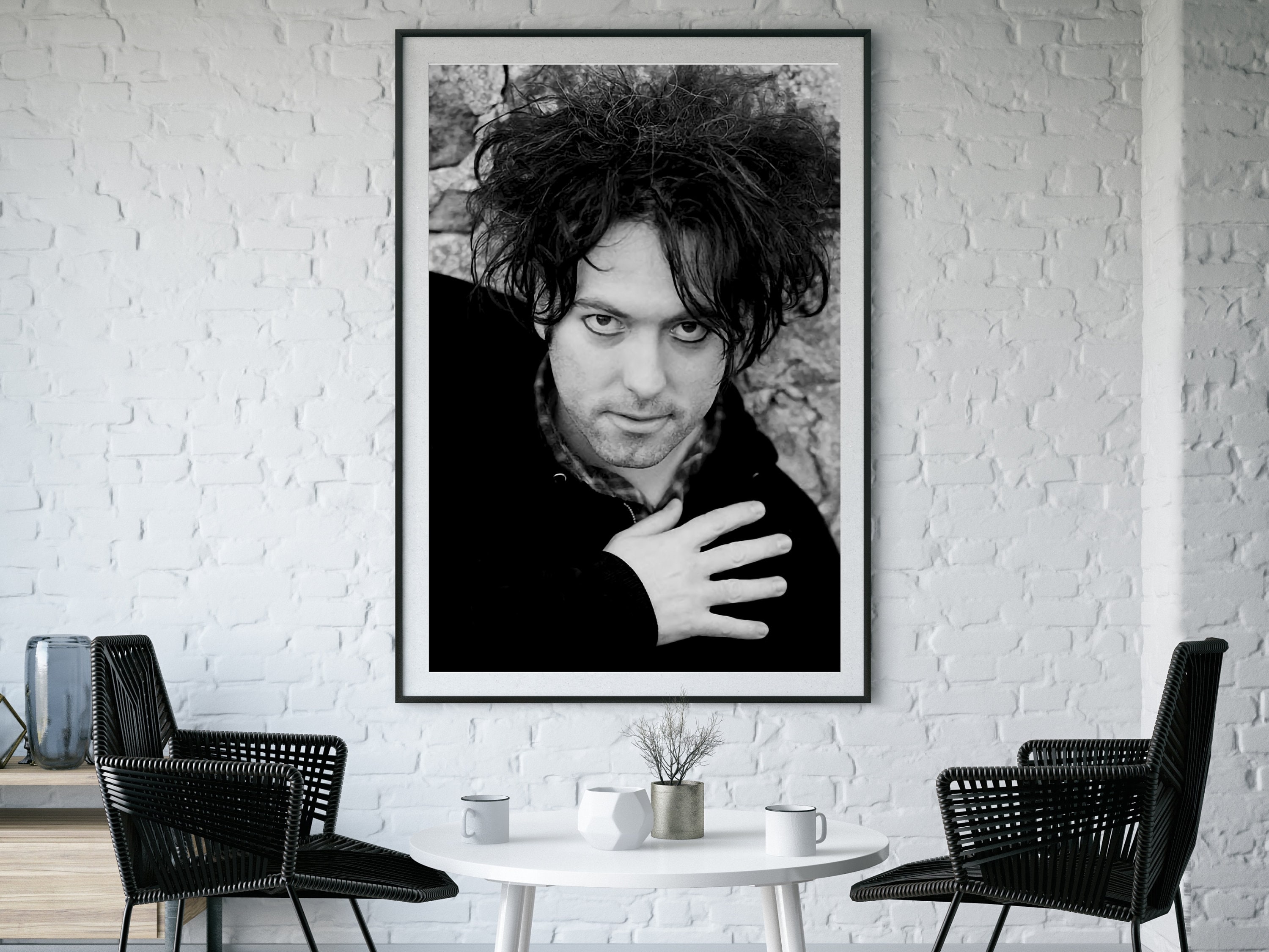 Robert Smith Poster, the Cure, Black and White, Vintage Print, Printable Music Wall Art, 1970s ...