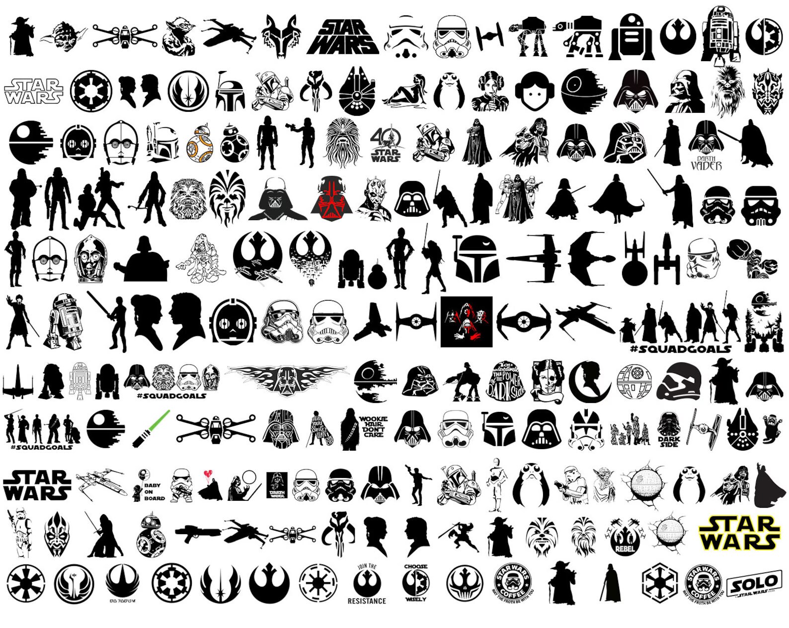 Starwars 2500+, Svg Files for Cricut, Xtool Etc. Darth Vader Svg ...