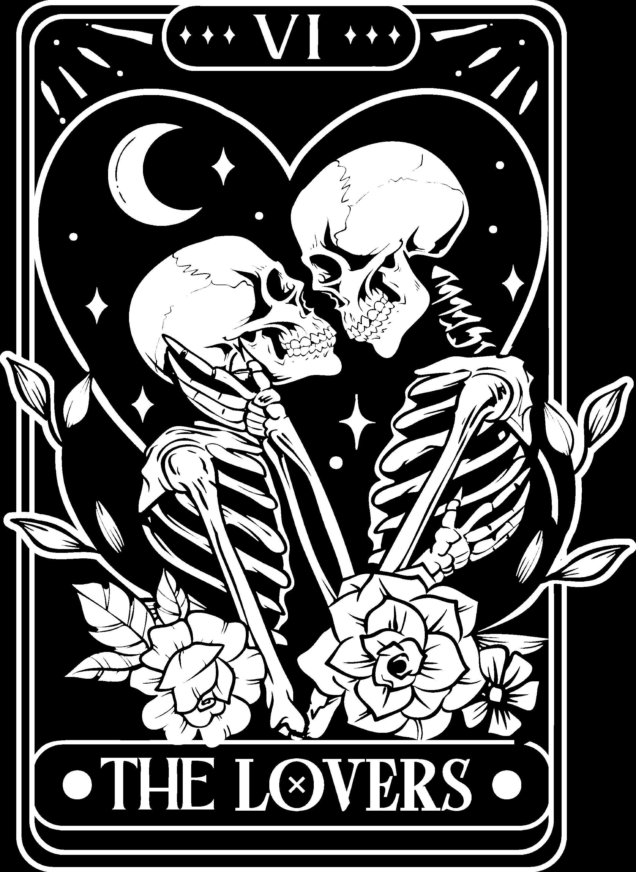 The Lovers Tarot Card Png Etsy