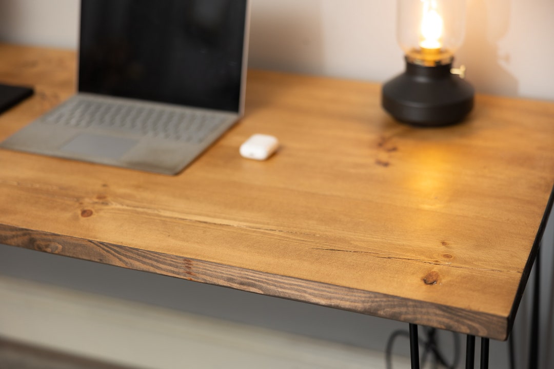 Industrial Table Top Oak Colour Rustic Style Modern Solid Wood - Etsy