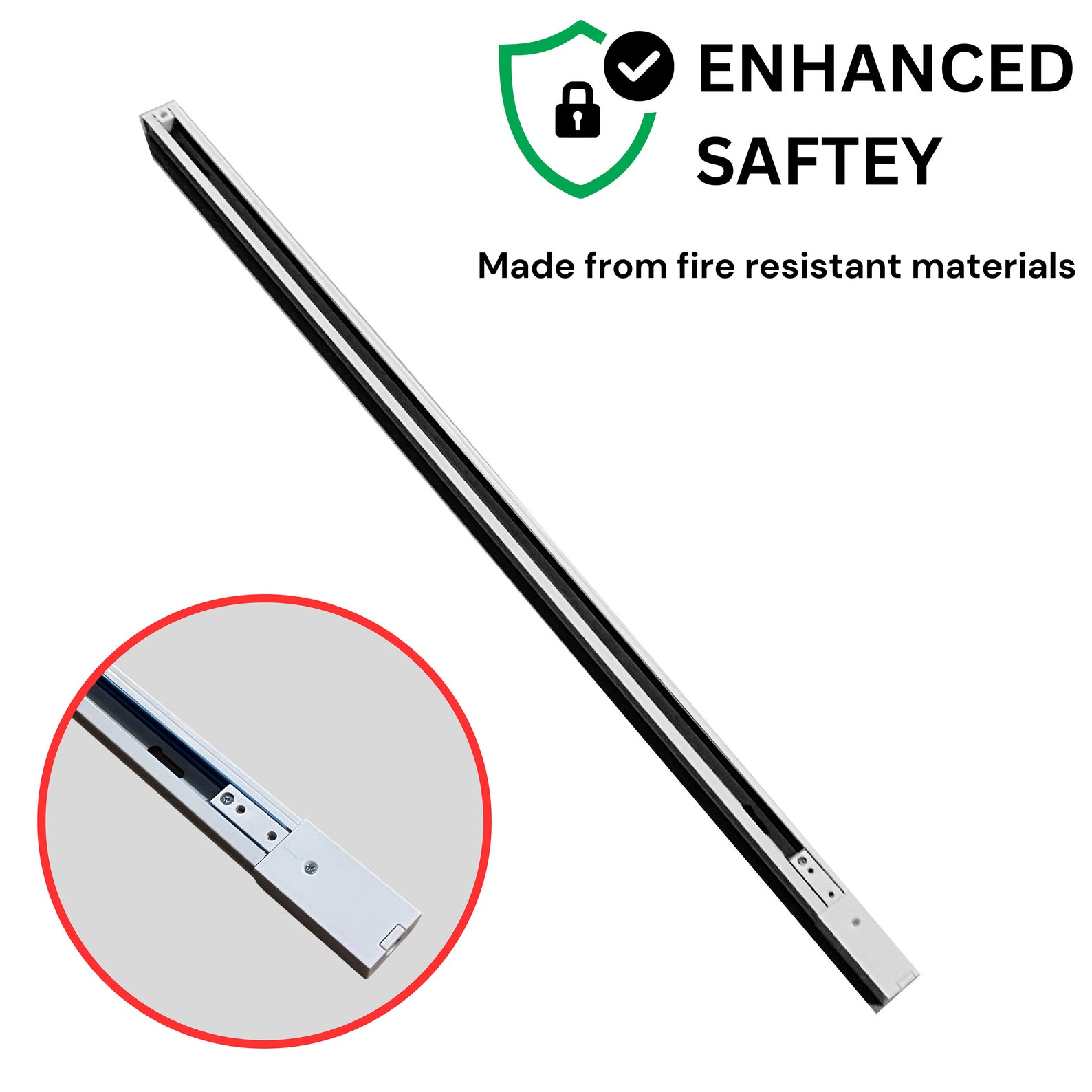 H Type Track Aluminum Metal LED Lighting Rail 3-wire 120V Single ...