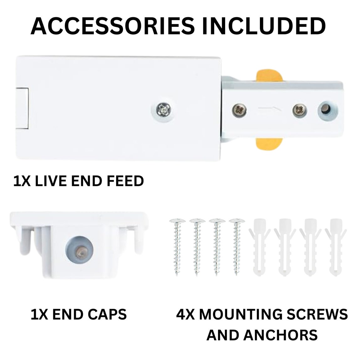 H Type Track Aluminum Metal LED Lighting Rail 3-wire 120V Single ...