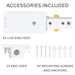 H Type Track Aluminum Metal LED Lighting Rail 3-wire 120V Single ...