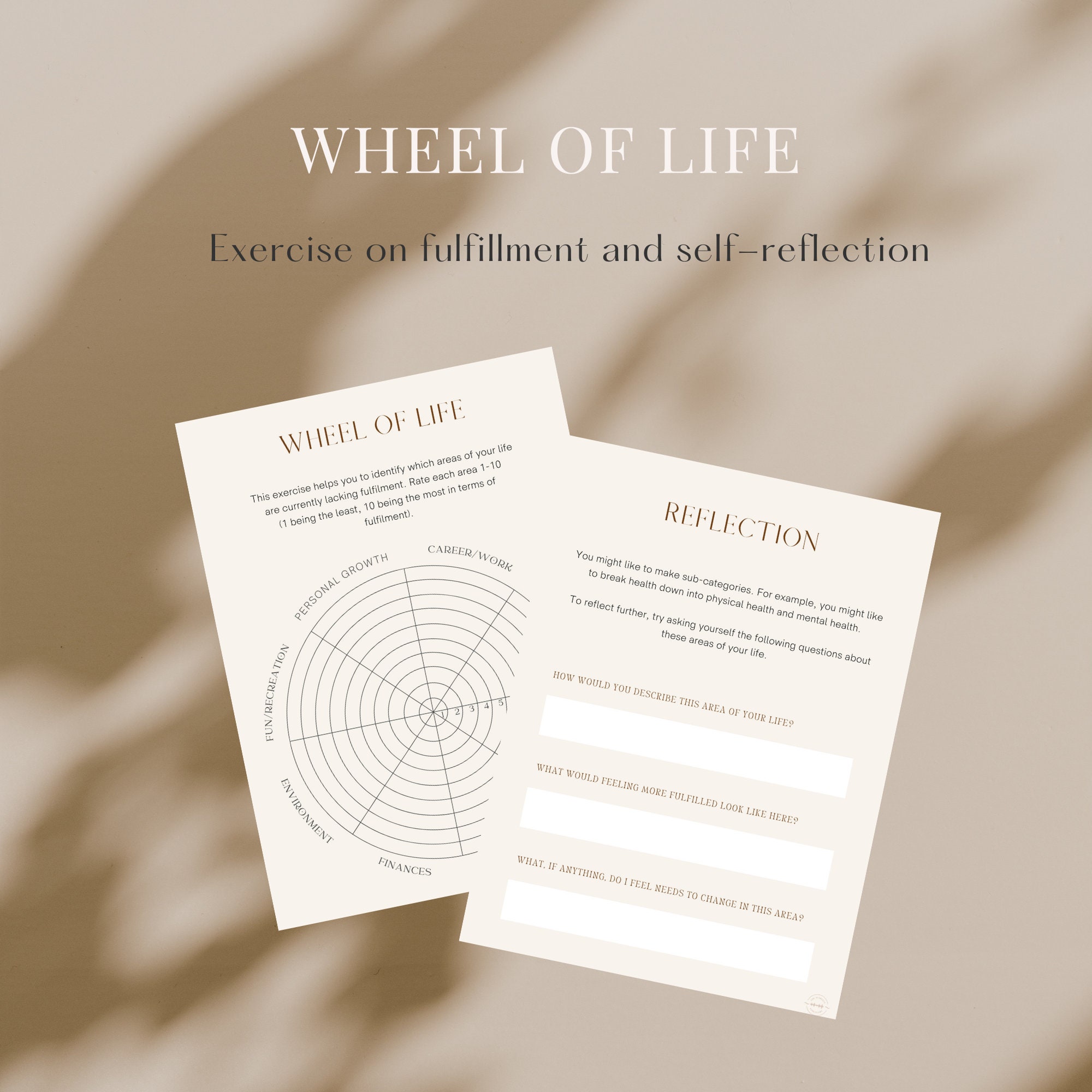 Wheel of Life Coaching Tool Template - Etsy