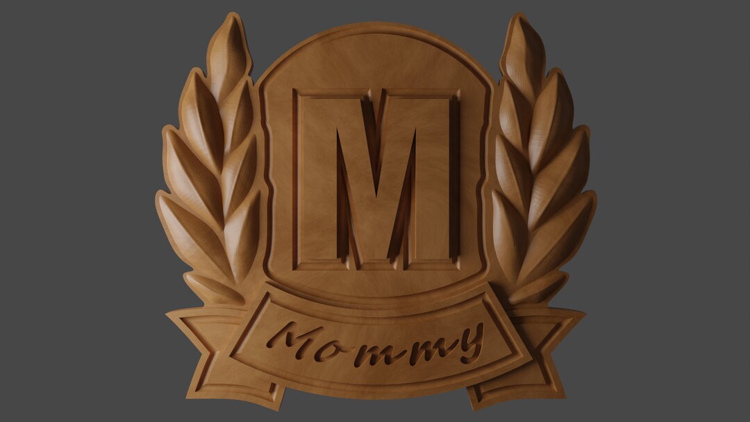 Mommy, Master Badge, 3D STL Model, CNC Files, 3D Relief, CNC Router ...