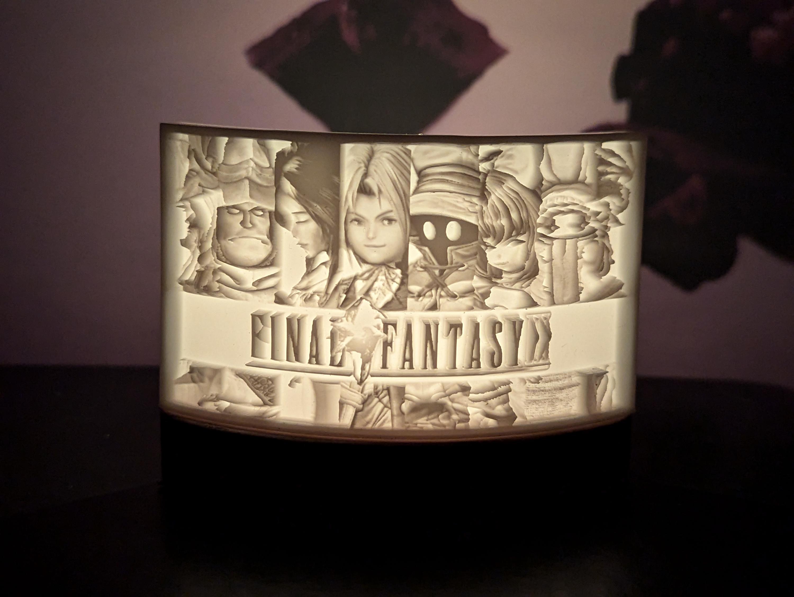 Final Fantasy IX Characters Lithophane Candle Holder, 3D Resin Printed HD Quality Curved ...