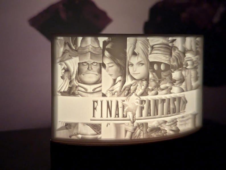 Final Fantasy IX Characters Lithophane Candle Holder, 3D Resin Printed HD Quality Curved ...