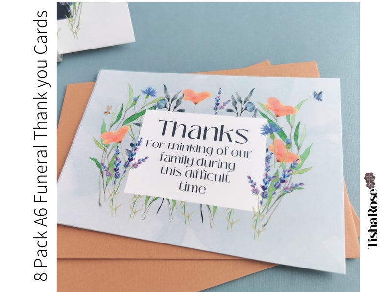 8 Pack Thank You for Thinking of Our Family During This Difficult Time ...