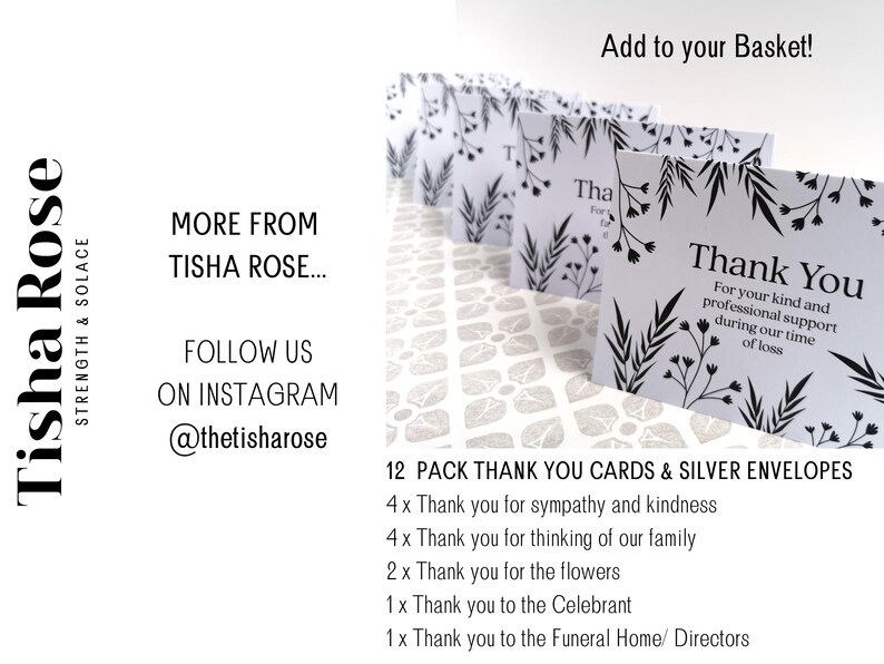 25 Funeral Share a Memory Cards A6 Black & White Butterfly Design, an ...