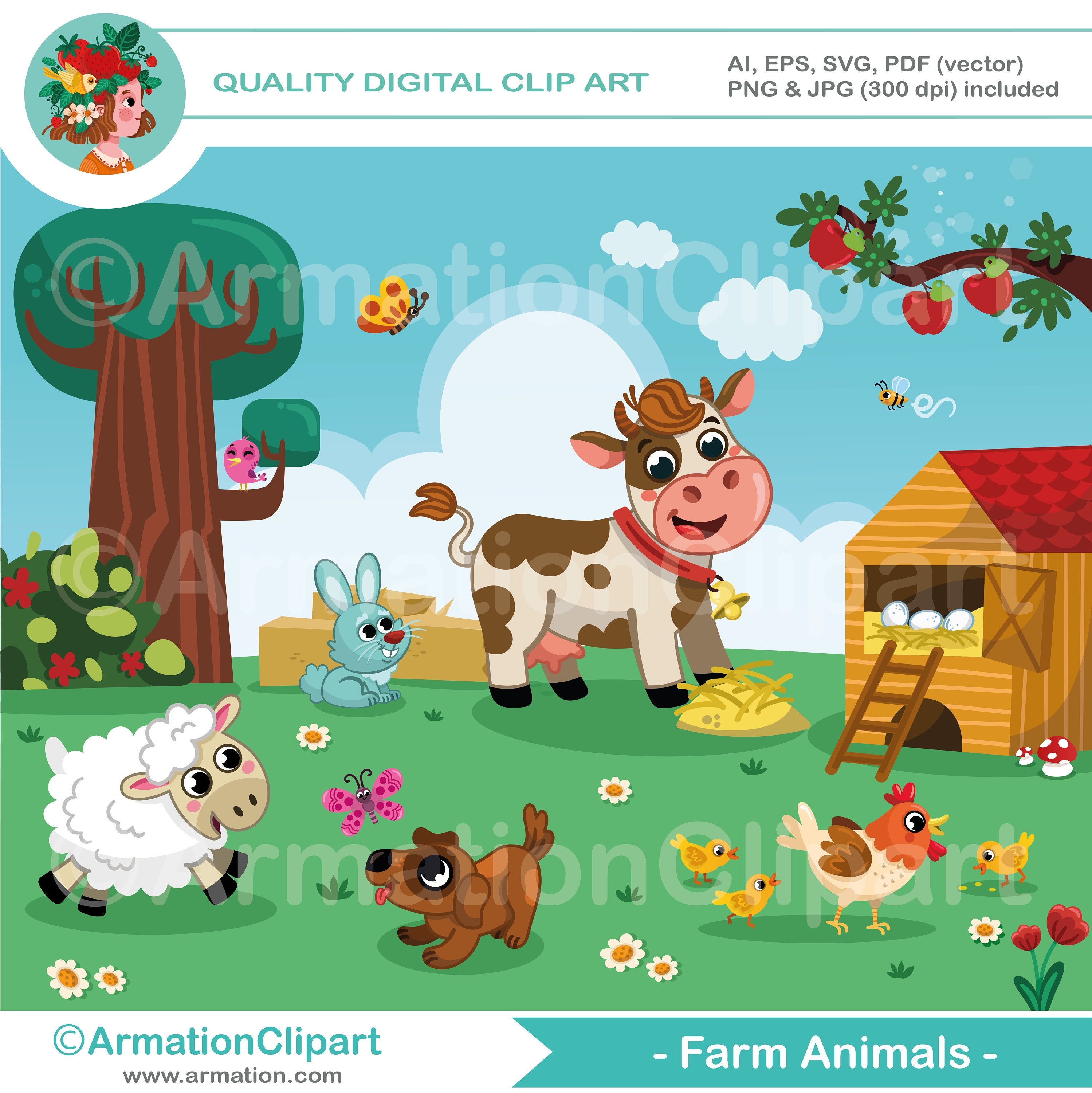 Cows And Sheep Clipart Png
