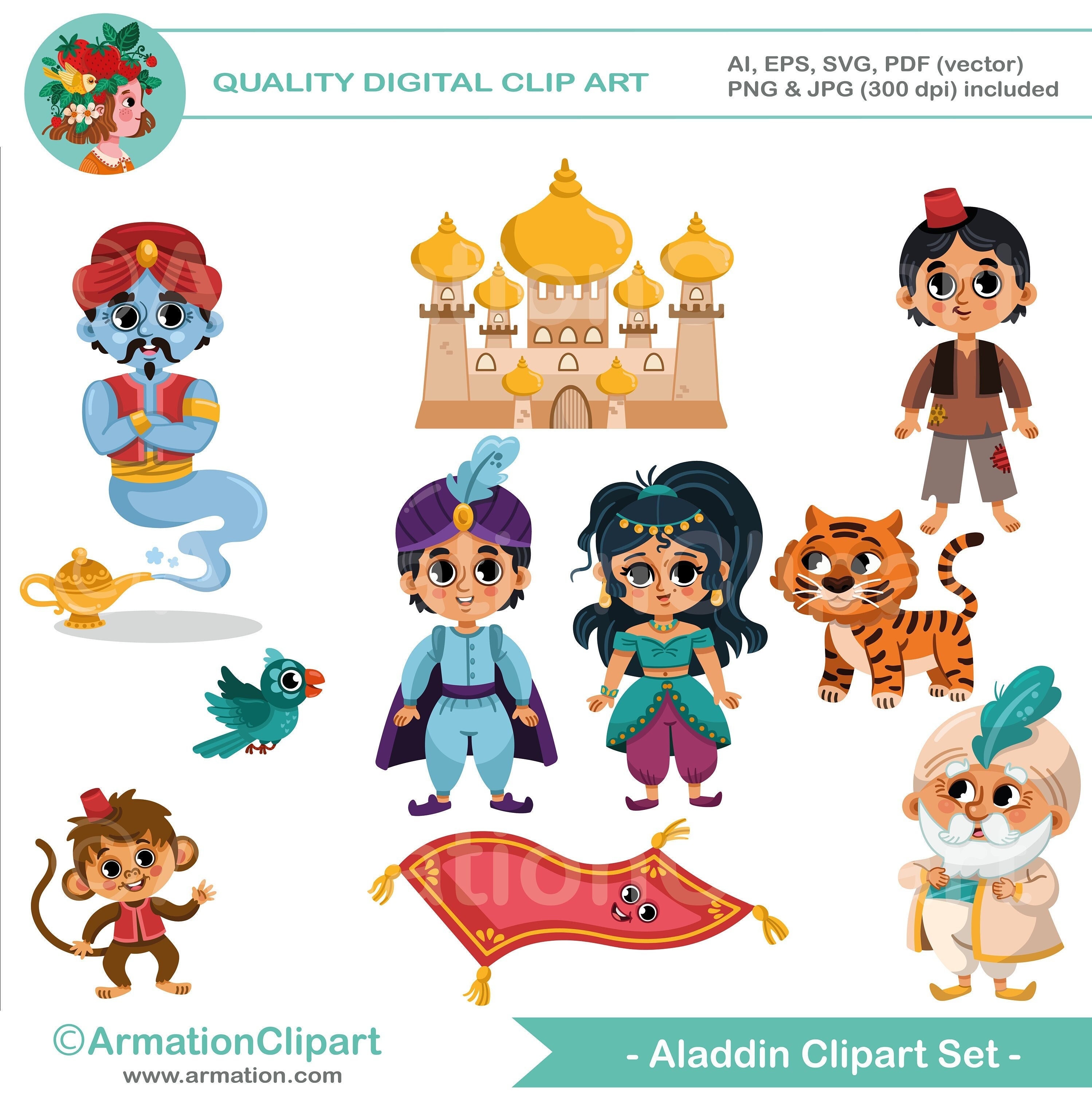 Flying Carpet Aladdin Clipart