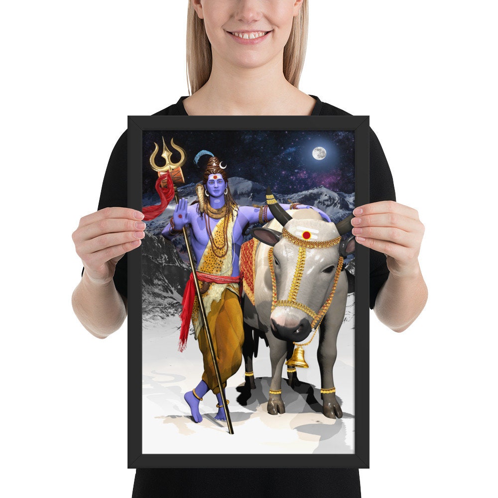 Lord Shiva Framed Poster - Etsy