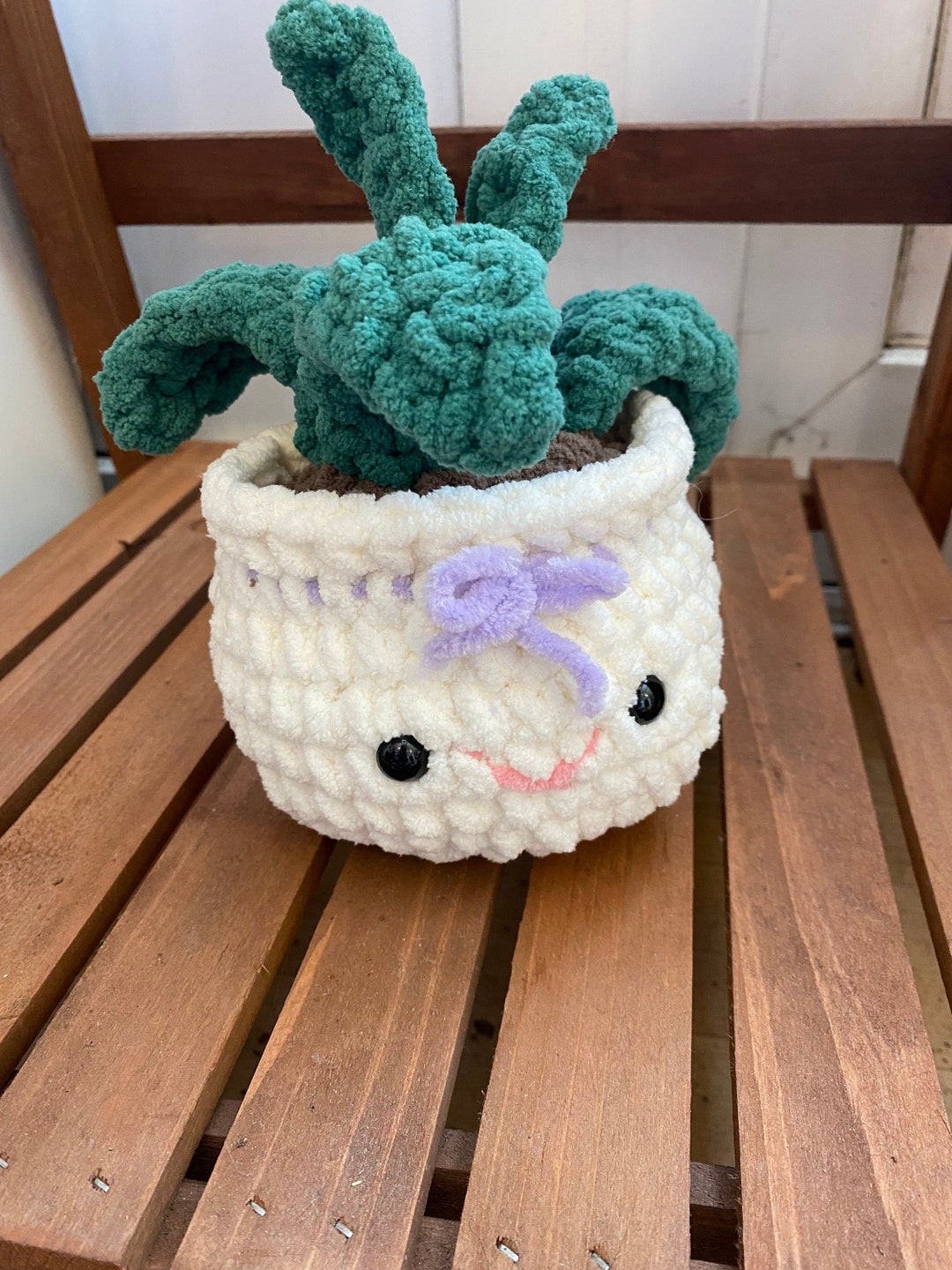 Potted Plant Amigurumi, Cute Plant Plushie, Blanket Yarn Crochet Plush ...