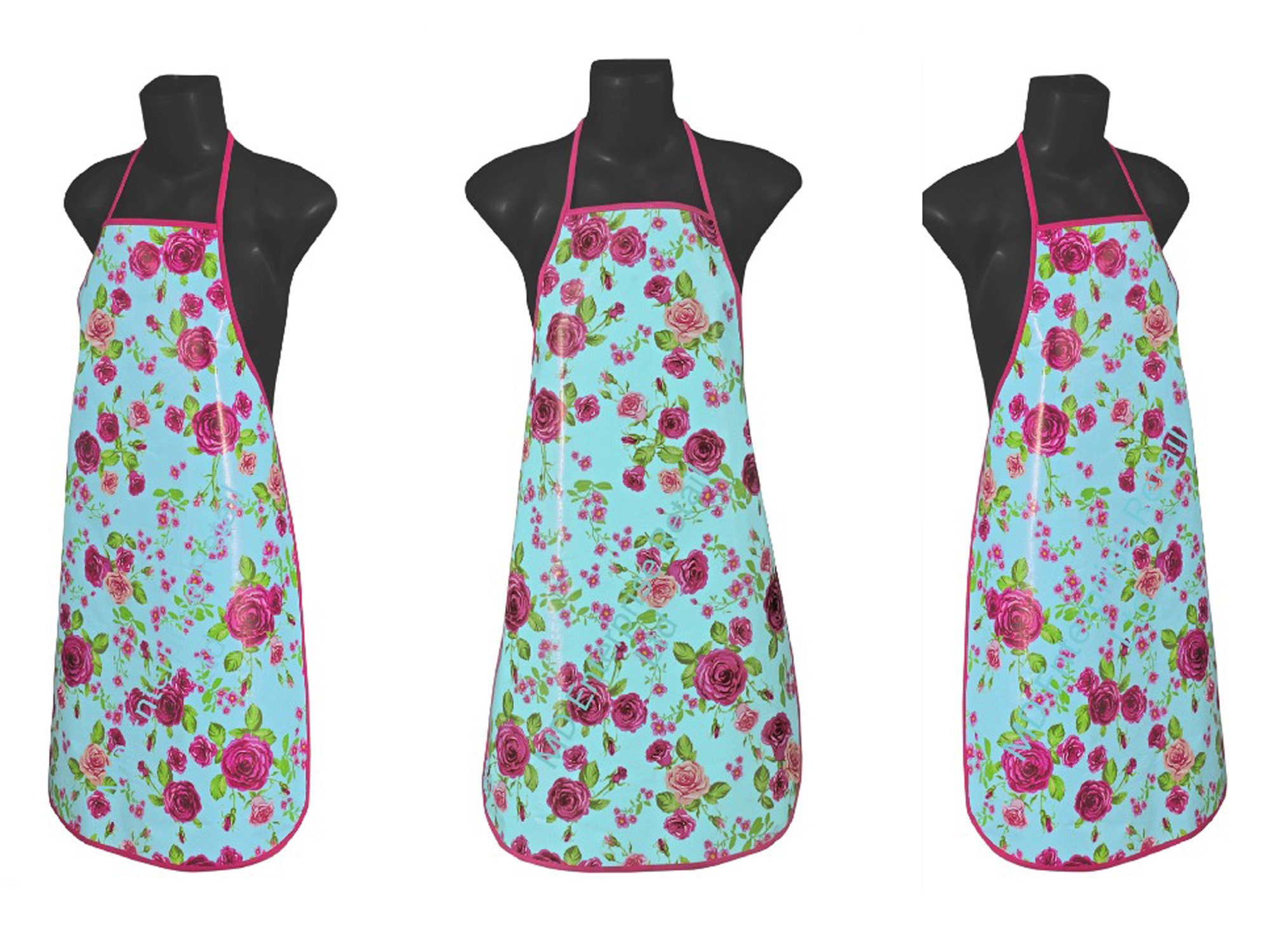 Ladies Wipe Clean Waterproof PVC Aprons Chefs Kitchen Vintage Women ...