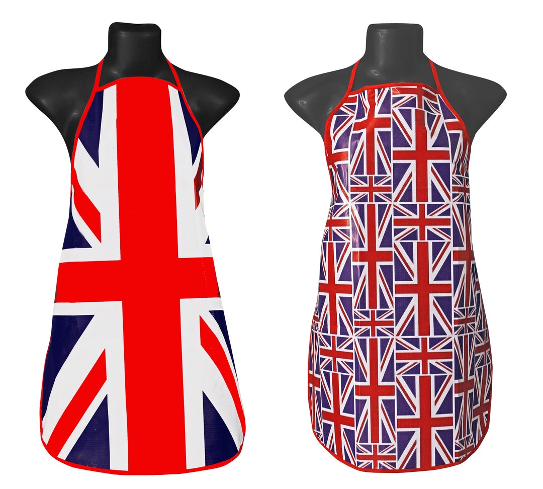 Union Jack Waterproof Apron for Woman - Baking Apron – Novelty Cooking ...