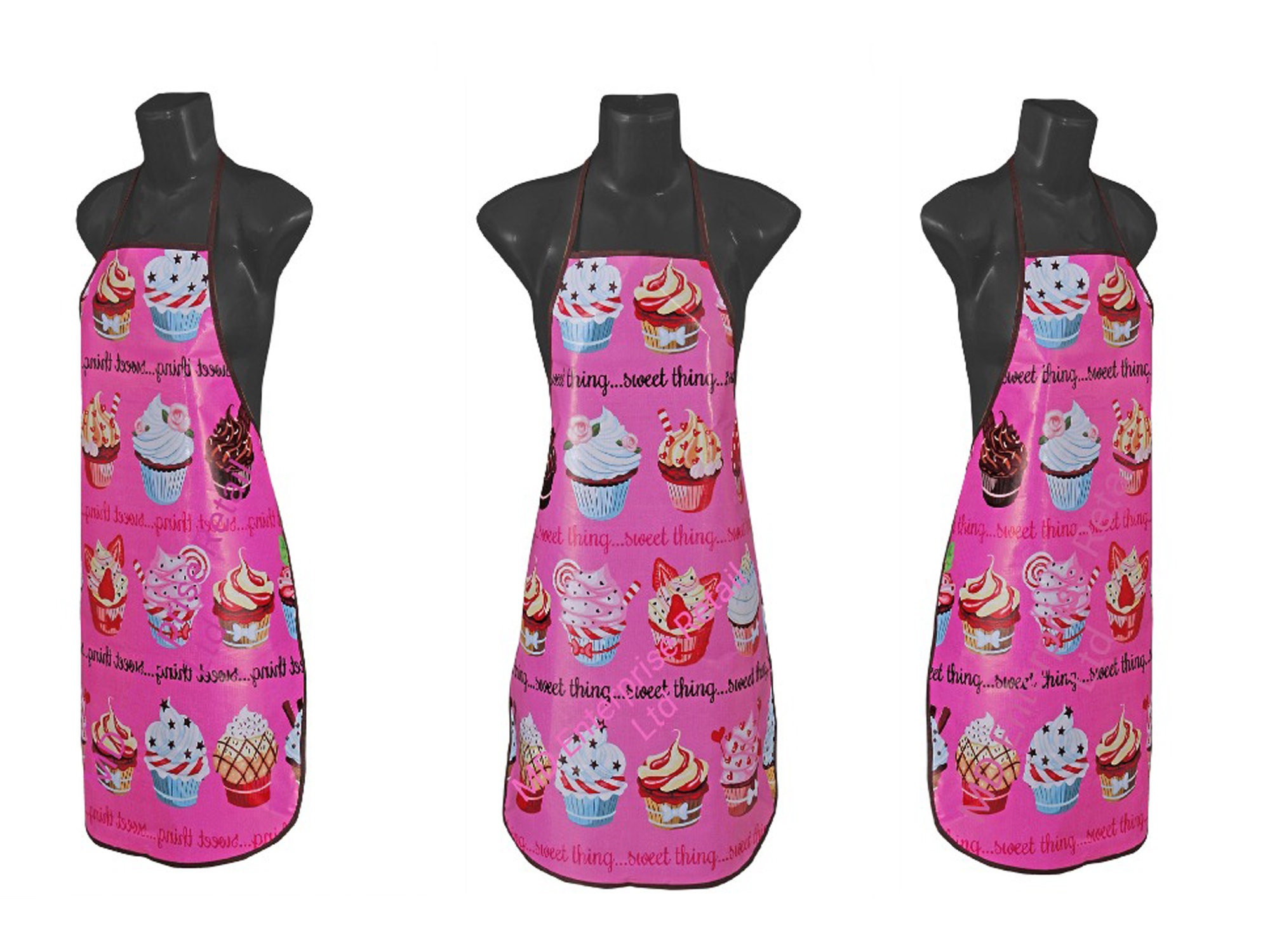 Ladies Wipe Clean Waterproof PVC Aprons Chefs Kitchen Vintage Women ...