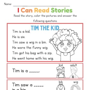 Reading Comprehension Practice for Kids 5 Stories With Questions ...