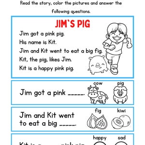 Reading Comprehension Practice for Kids 5 Stories With Questions ...