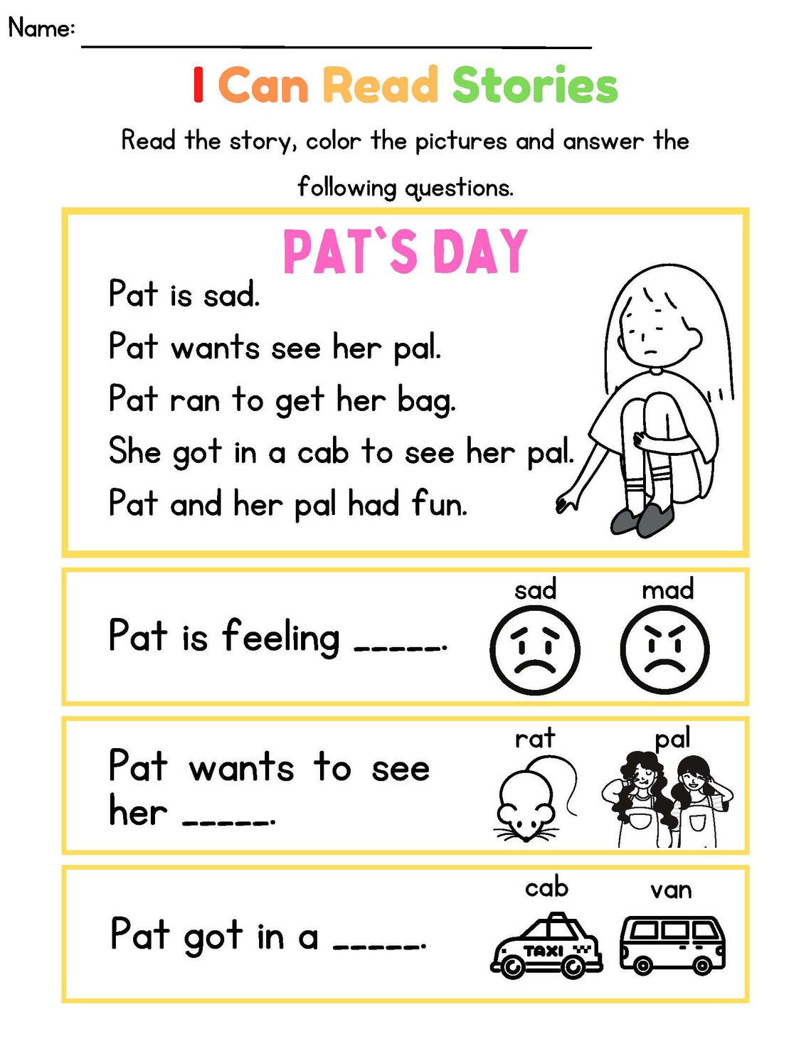 Reading Comprehension Practice for Kids 5 Stories With Questions ...