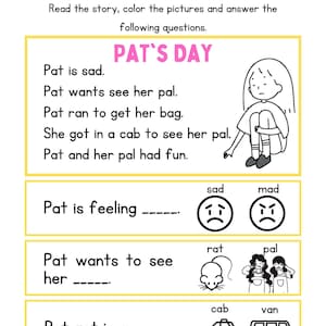 Reading Comprehension Practice for Kids 5 Stories With Questions ...