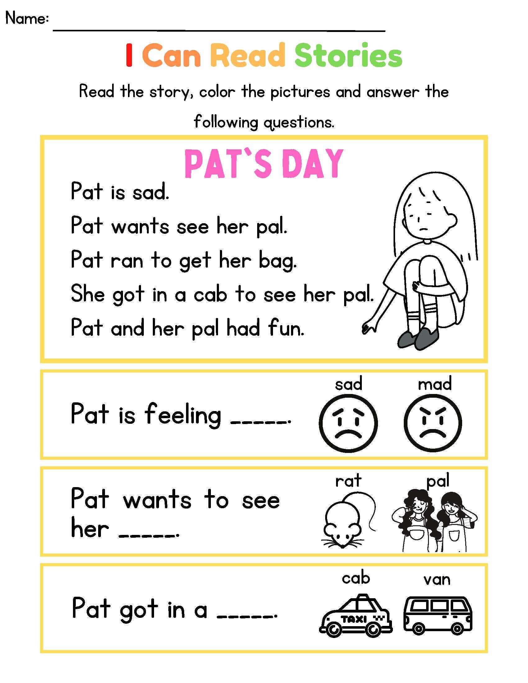 Reading Comprehension Practice for Kids 5 Stories With Questions ...