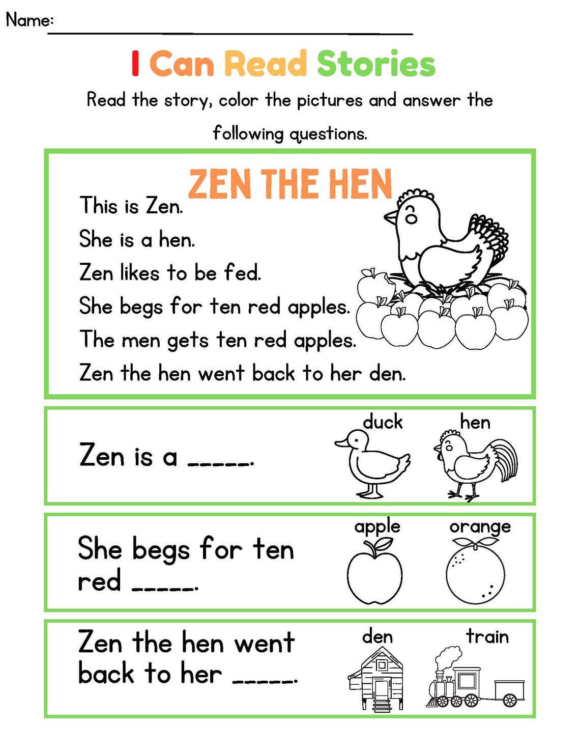 Reading Comprehension Practice for Kids 5 Stories With Questions ...