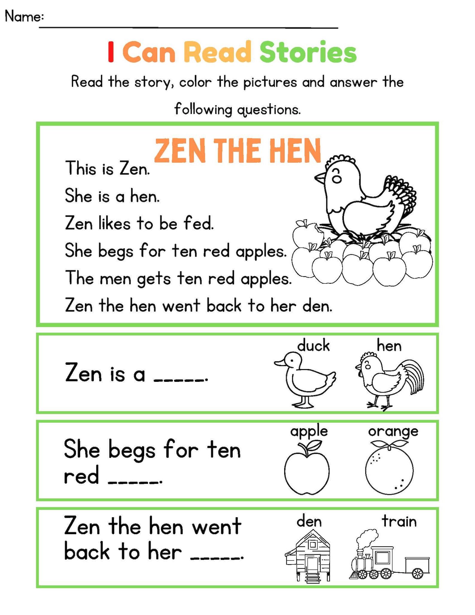 Reading Comprehension Practice for Kids 5 Stories With Questions ...