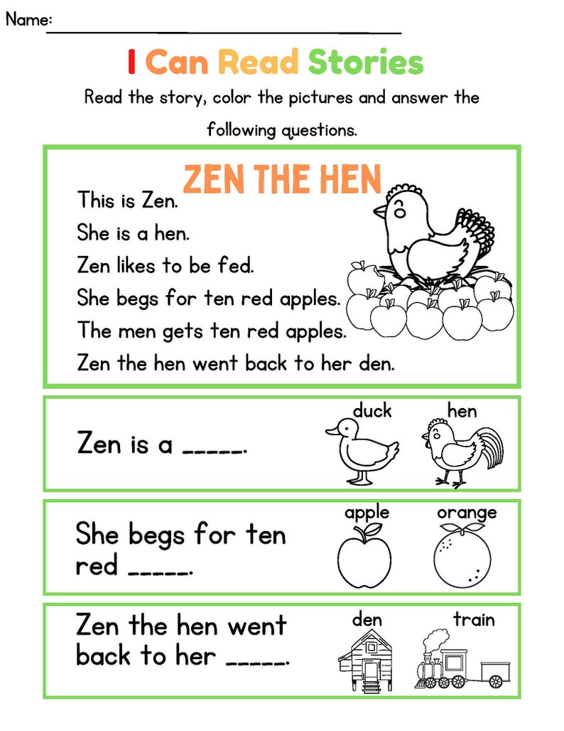 Reading Comprehension Practice for Kids 5 Stories With Questions ...