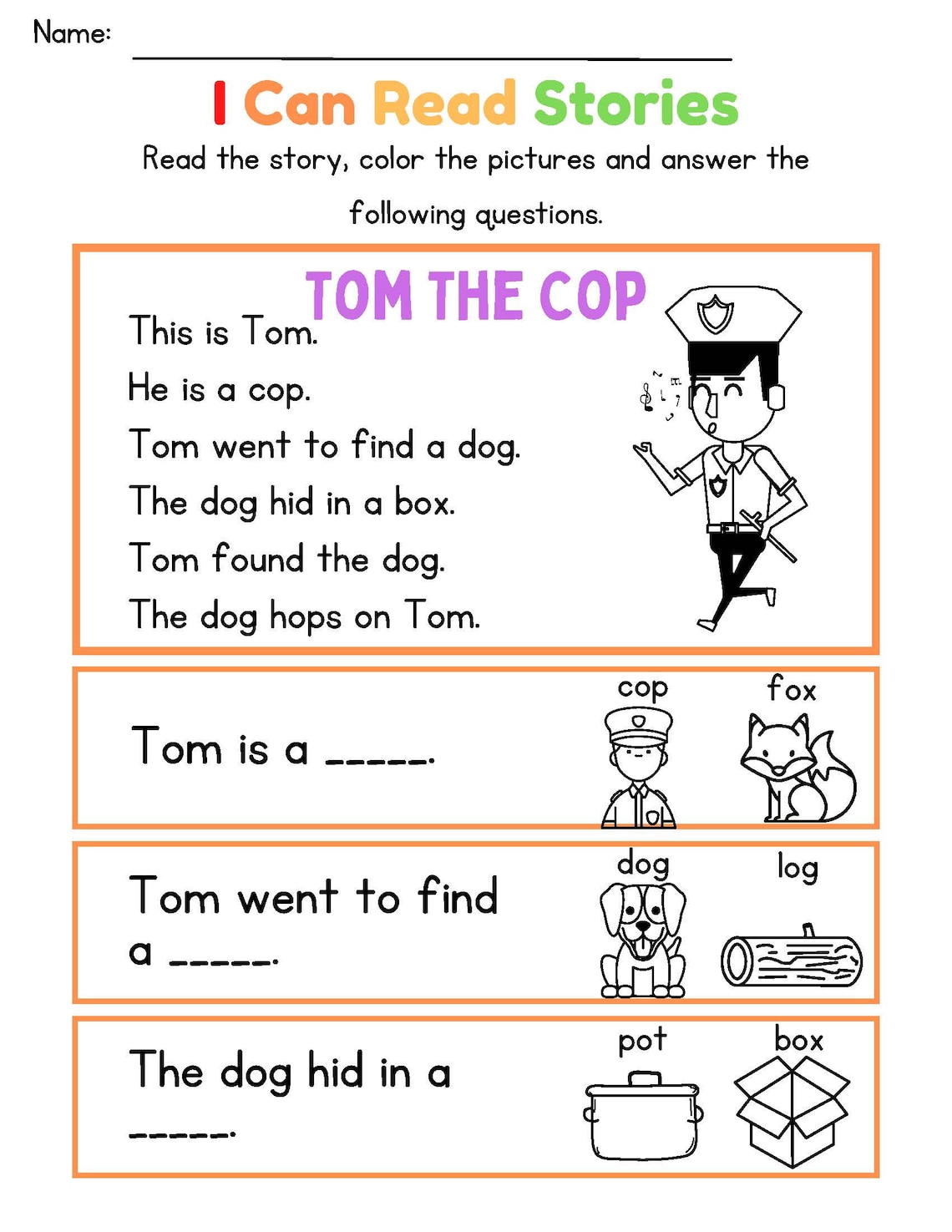 Reading Comprehension Practice for Kids 5 Stories With Questions ...