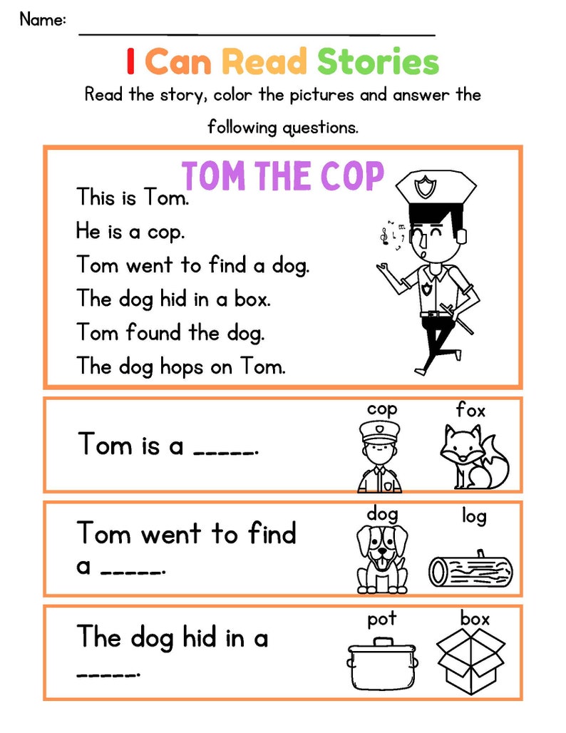 Reading Comprehension Practice for Kids 5 Stories With Questions ...