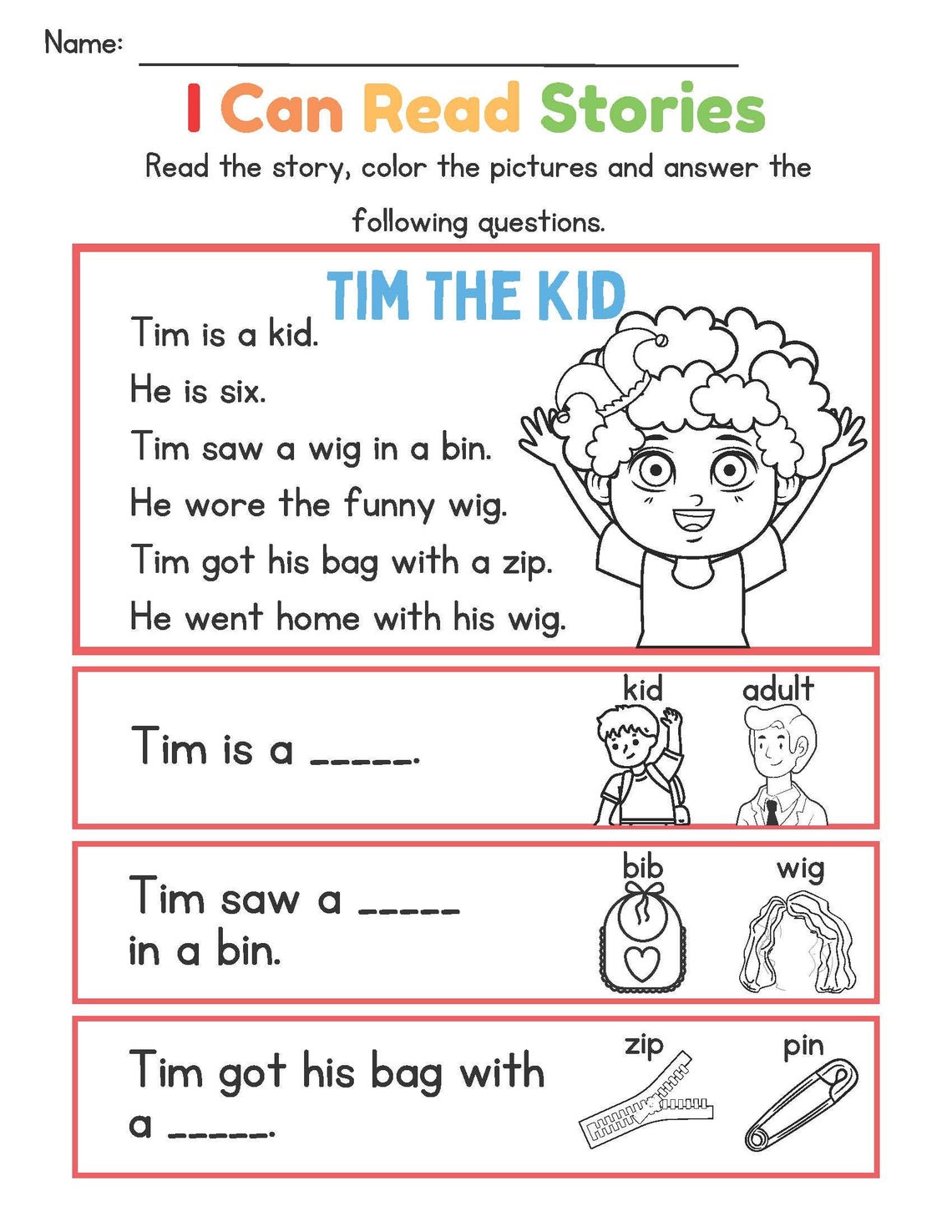 Reading Comprehension Practice for Kids 5 Stories With Questions ...