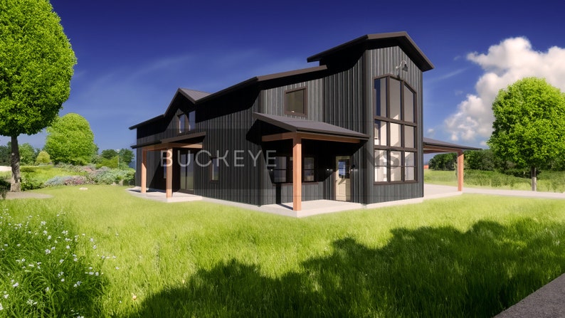 Modern Barndominium Floor Plan Timber Oak Barndo Customizable House ...