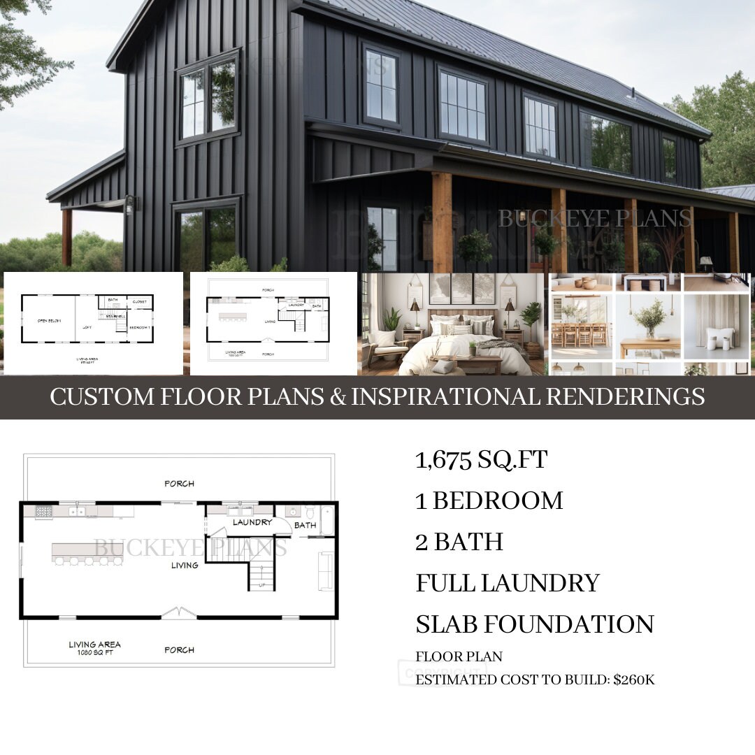 STUDIO BARN Barndominium Farmhouse Customizable Floor - Etsy Australia