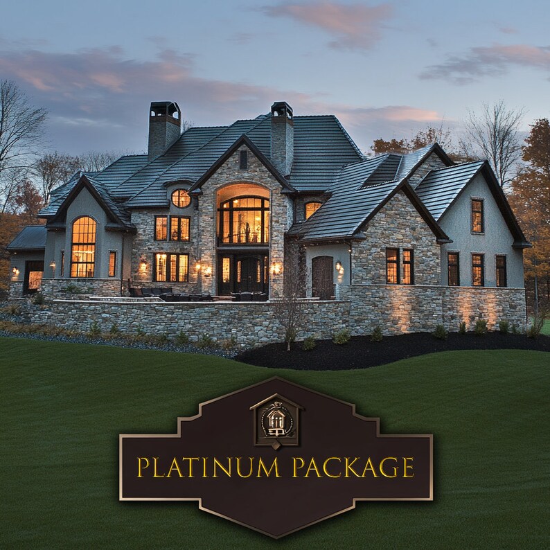 Custom Home Plans Platinum Package Ultimate Architectural Design With ...