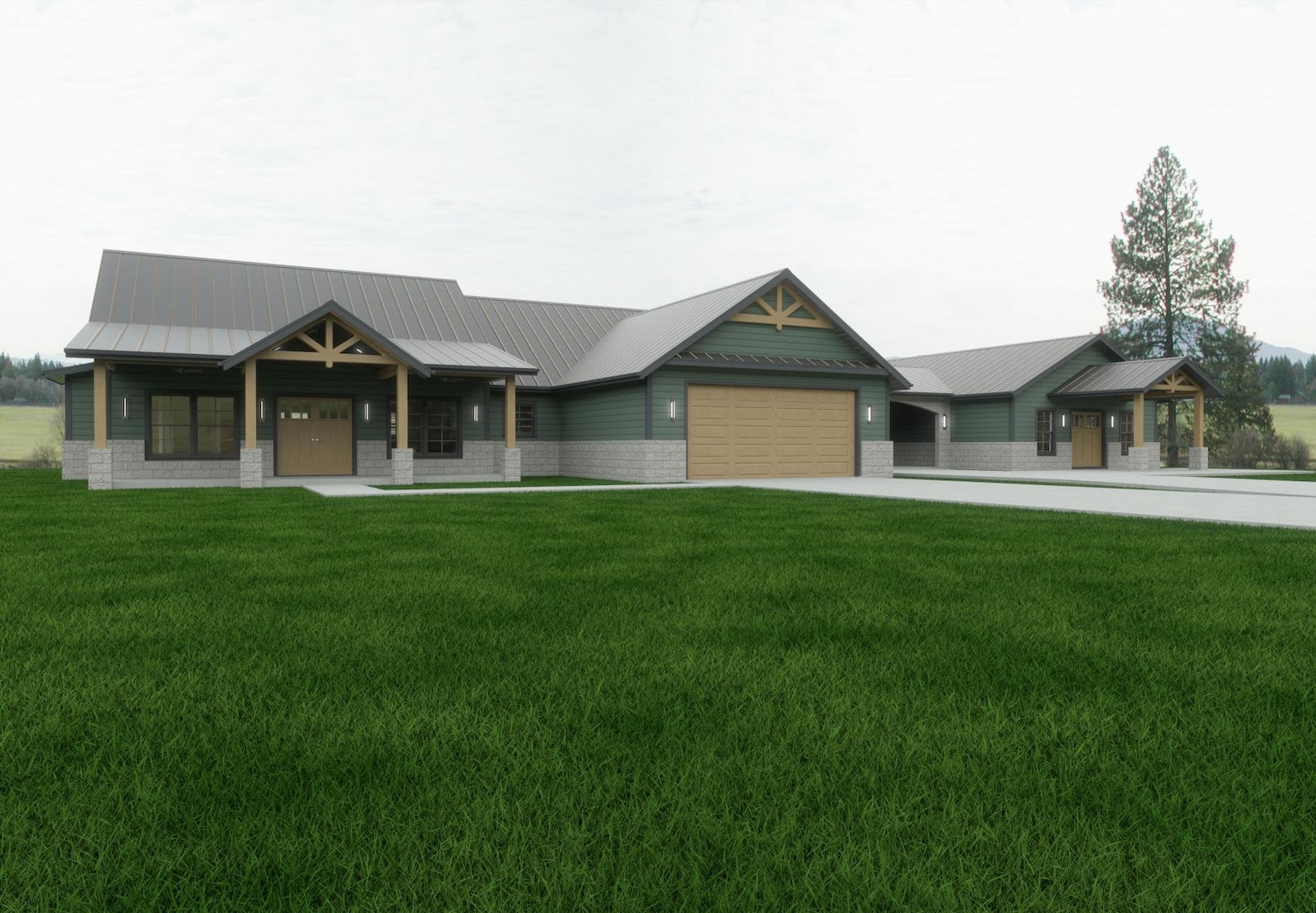 Plan #SP128 3 Bedroom With in Law Suite - Etsy