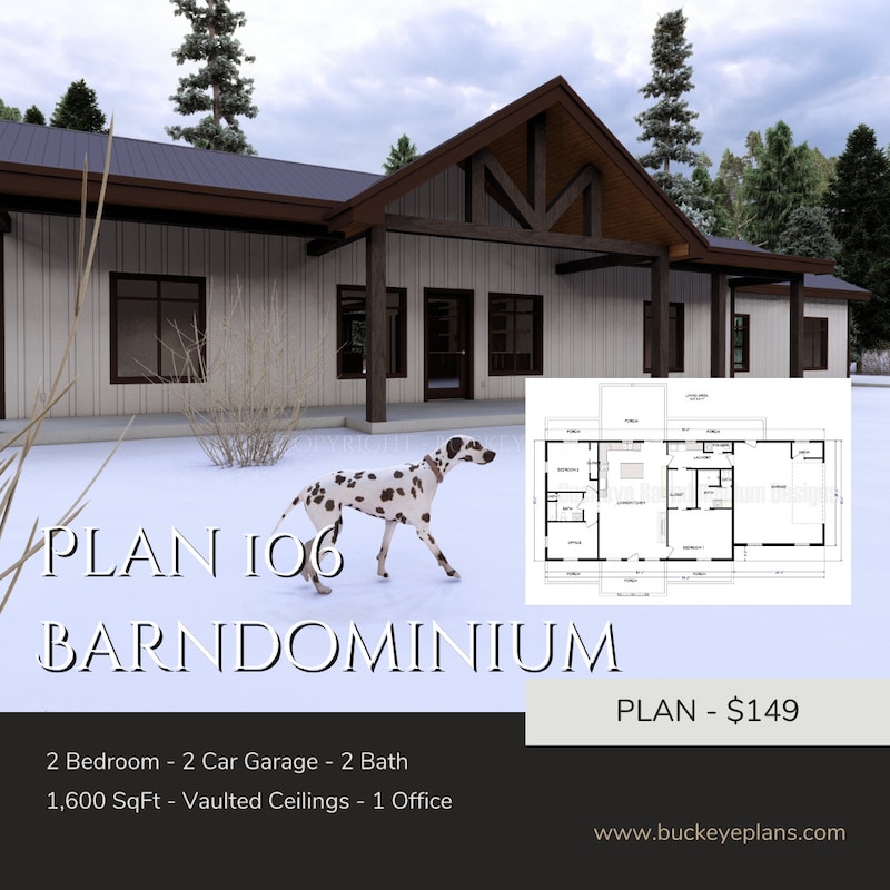 2 Bedroom Barndominium - Etsy