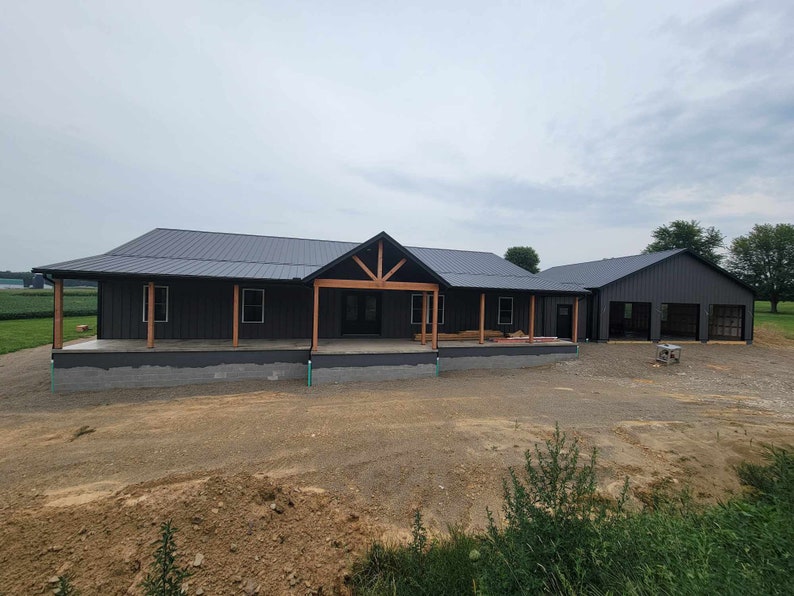 The Cedar Grove 5 Bedroom Barndominium With Basement - FULL Plans ...