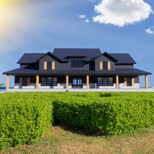 Mega Farmhouse Plan - 6,052 Sq Ft Modern Home Design With 4 Bedrooms, 3 ...